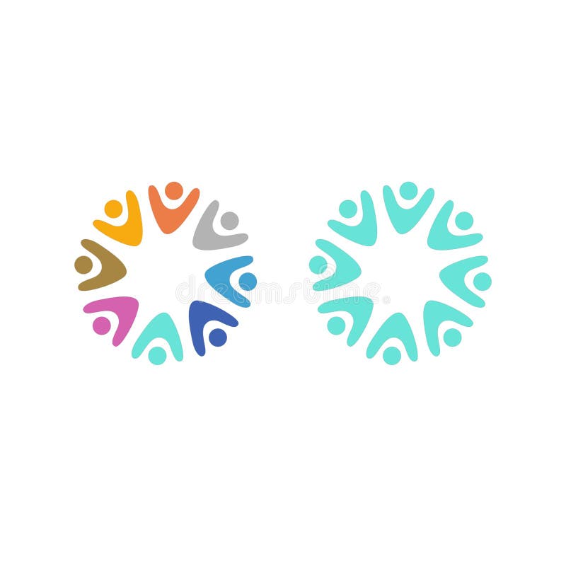 MENSCHEN VERBINDET UNION TEAMWORK SIGN SYMBOL LOGO Vektor Abbildung ...