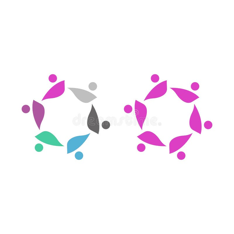 MENSCHEN VERBINDET UNION TEAMWORK SIGN SYMBOL LOGO Vektor Abbildung ...