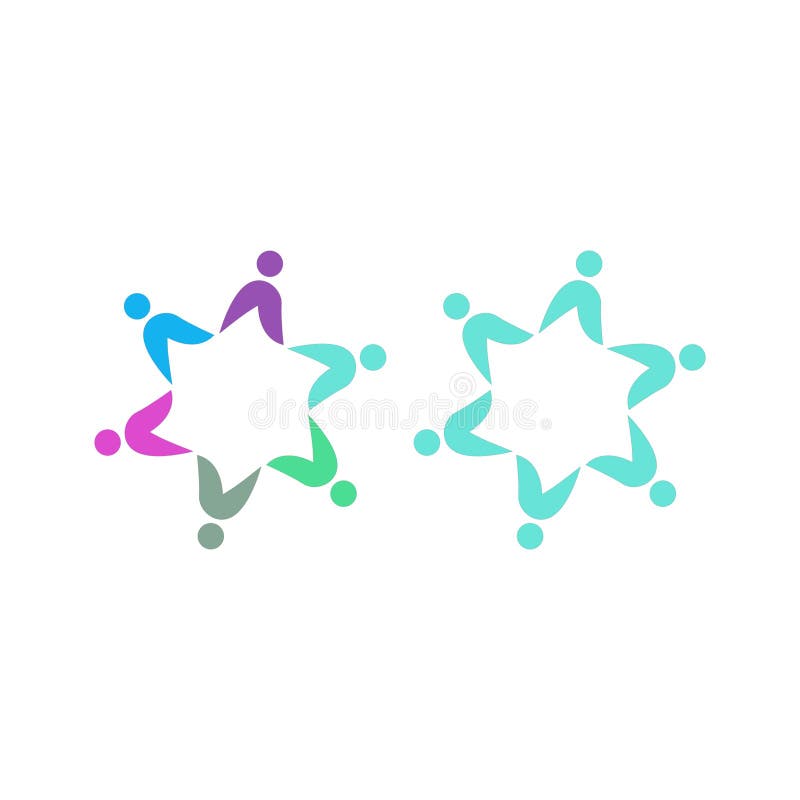 MENSCHEN VERBINDET UNION TEAMWORK SIGN SYMBOL LOGO Stock Abbildung ...