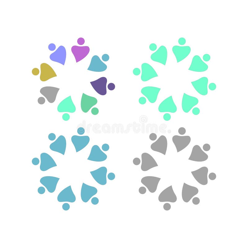 MENSCHEN VERBINDET UNION TEAMWORK SIGN SYMBOL LOGO Vektor Abbildung ...