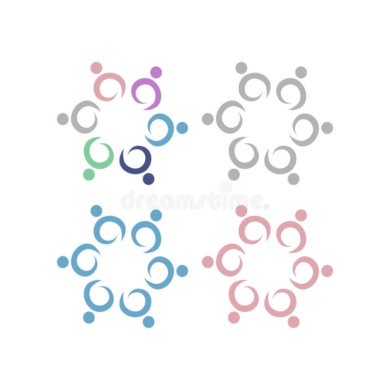 MENSCHEN VERBINDET UNION TEAMWORK SIGN SYMBOL LOGO Vektor Abbildung ...