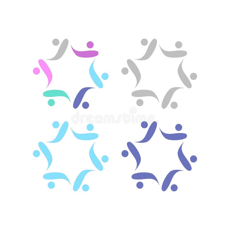 MENSCHEN VERBINDET UNION TEAMWORK SIGN SYMBOL LOGO Vektor Abbildung ...