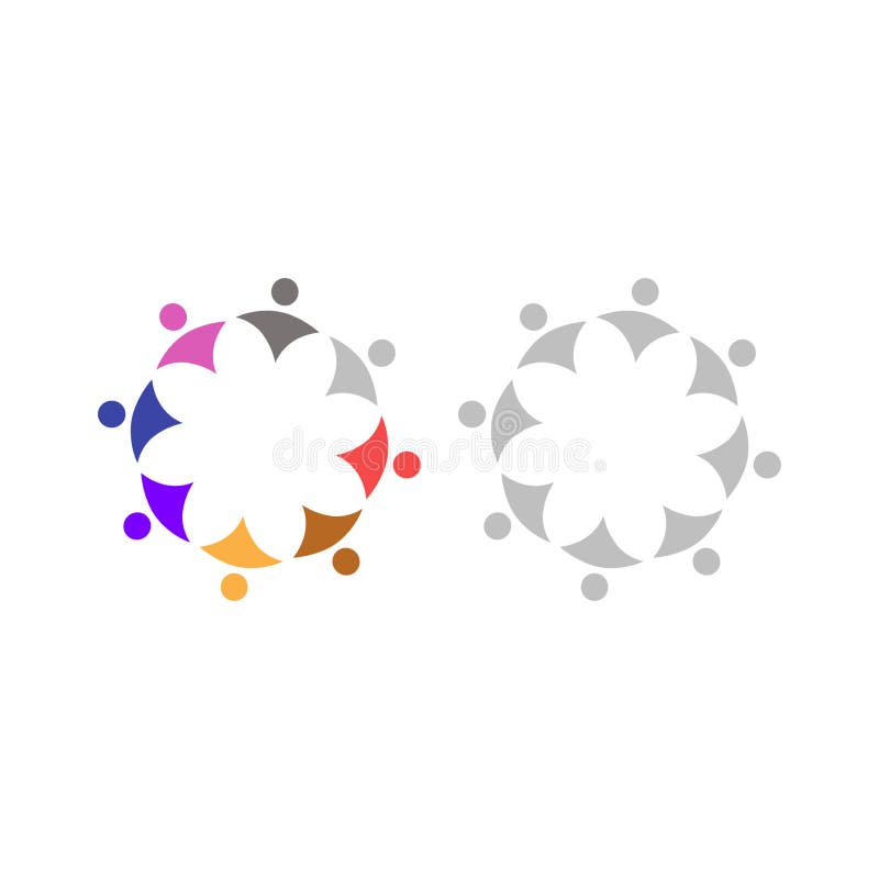 MENSCHEN VERBINDET UNION TEAMWORK SIGN SYMBOL LOGO Vektor Abbildung ...