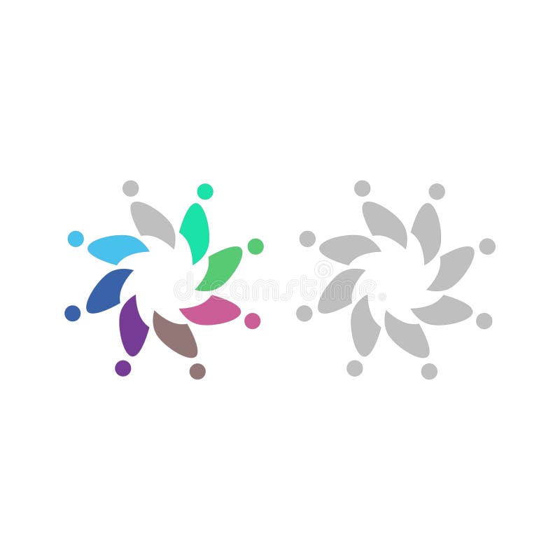 MENSCHEN VERBINDET UNION TEAMWORK SIGN SYMBOL LOGO Vektor Abbildung ...