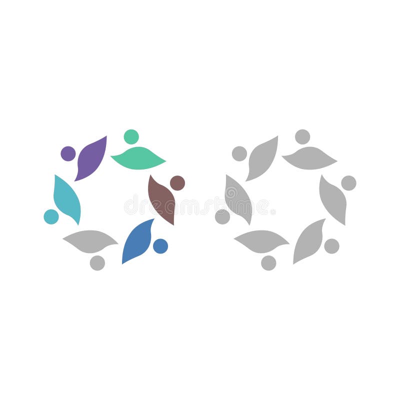 MENSCHEN VERBINDET UNION TEAMWORK SIGN SYMBOL LOGO Vektor Abbildung ...