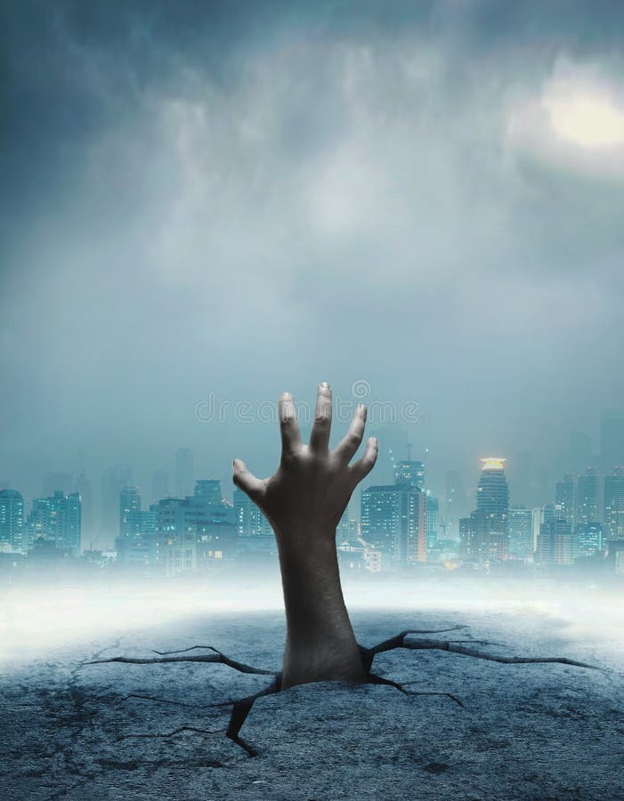 Menschliche Hand vom Loch stockfoto. Bild von kreuz, alptraum - 65128492