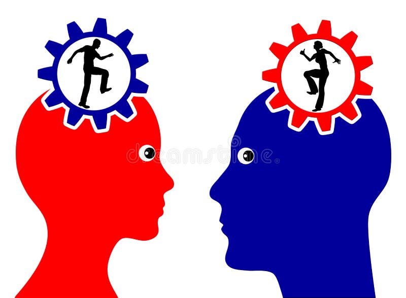 Menschliche Obsession stock abbildung. Illustration von psychologie ...