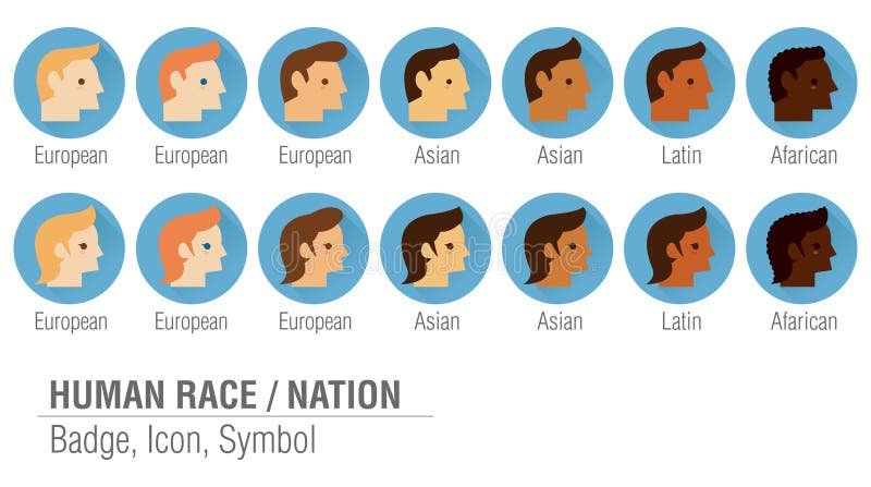 Menschliche Rasse vektor abbildung. Illustration von mann - 50129169