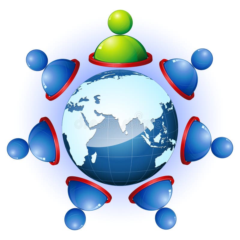 Menschliche Vernetzung vektor abbildung. Illustration von gruppe - 19708668