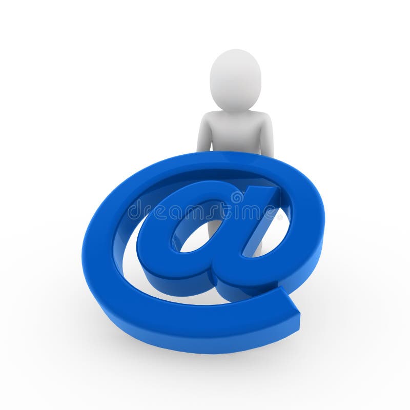 Menschliches Blau Der EMail 3d Stock Abbildung - Illustration von ...