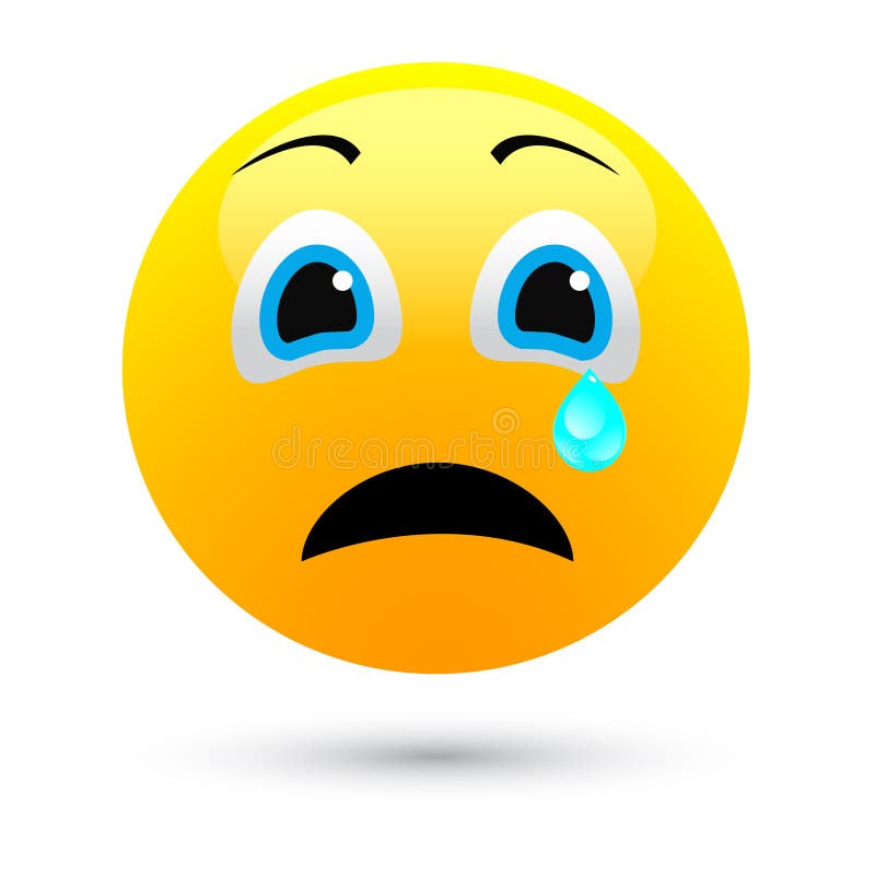 Menselijk droevig gezicht vector illustratie. Illustration of ...