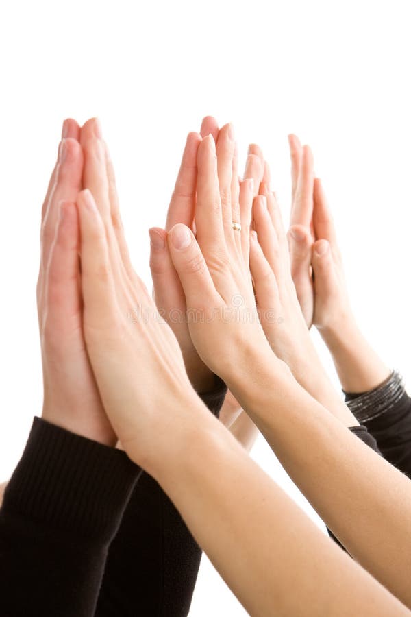 Menselijke Handen Die Naar De Hemel Reiken Stock Foto - Image of zaken ...