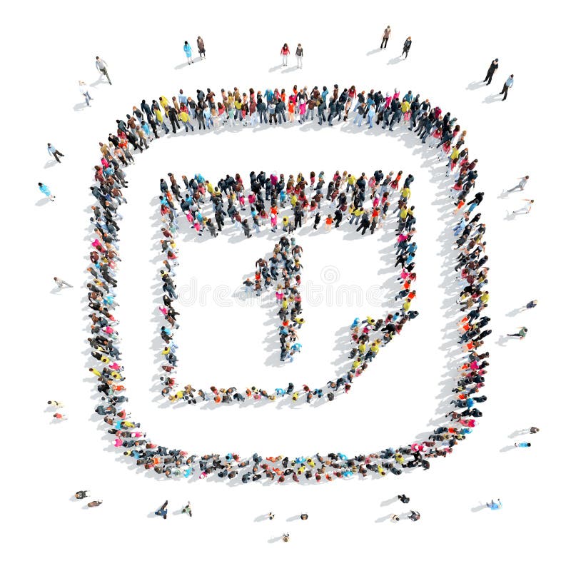 Mensen in De Vorm Van Een Kalender Stock Illustratie - Illustration of ...