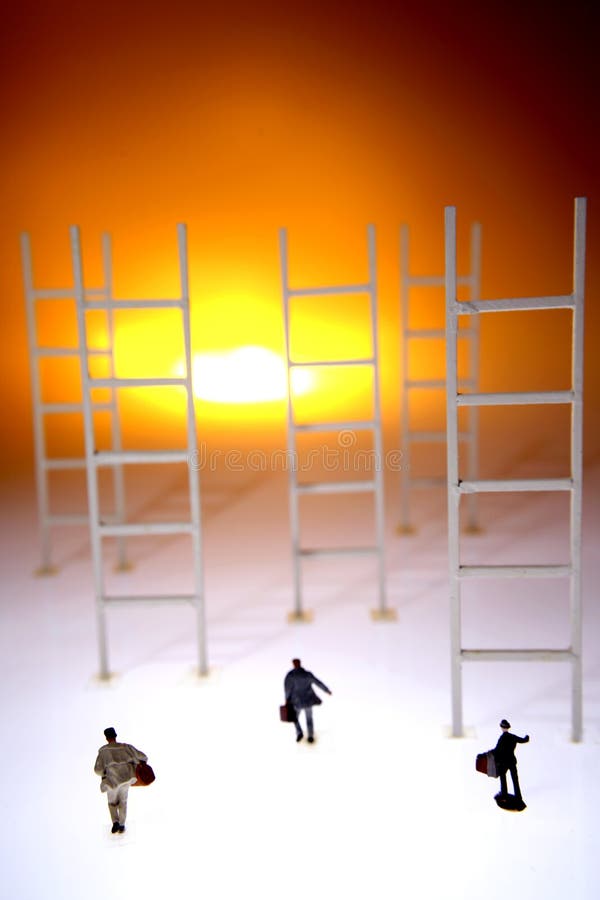 Mensen en ladders stock afbeelding. Image of verticaal - 5791821