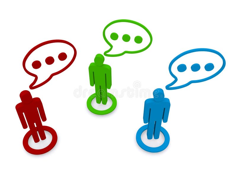 Mensen het babbelen stock illustratie. Illustration of verschillend ...