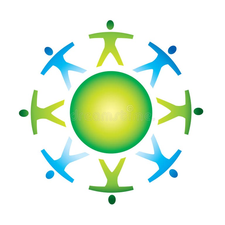 Mensen op de aarde vector illustratie. Illustration of meetkunde - 6819589