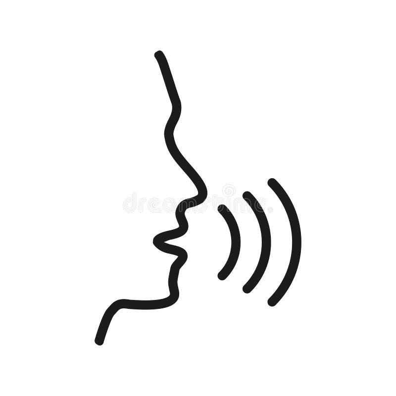 De Bespreking of Spreekt Pictogram Hevig Lawaaisymbool Vector ...