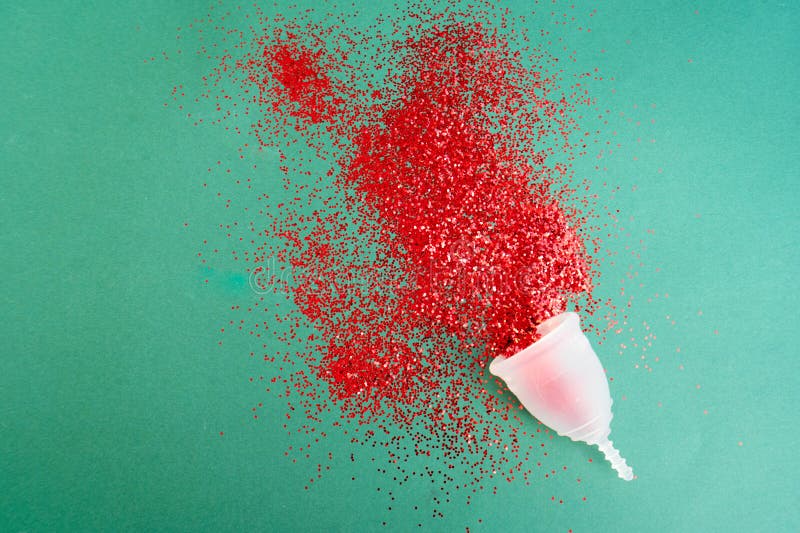 Menstrual Cap Over Violet Background Stock Image - Image of save, tool ...