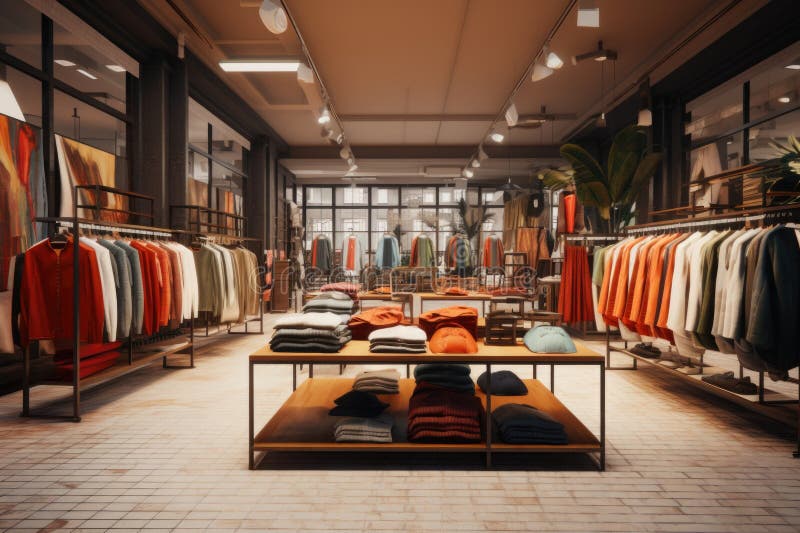 Menswear Store, Clothes Store Stock Illustration - Illustration of ...