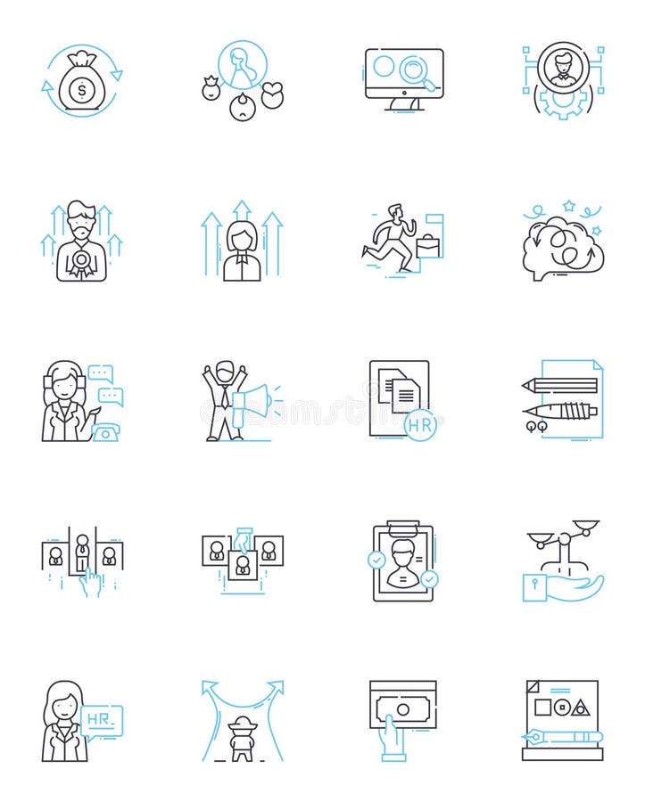 Mental Agility Linear Icons Set. Flexibility, Adaptability, Quick ...