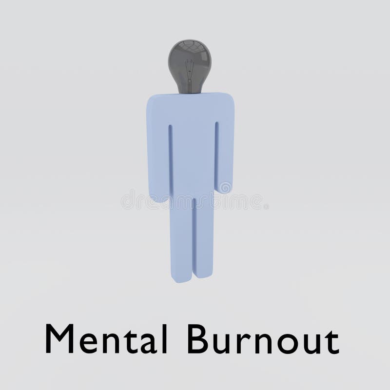 Mental Burnout concept stock illustration. Illustration of employee ...