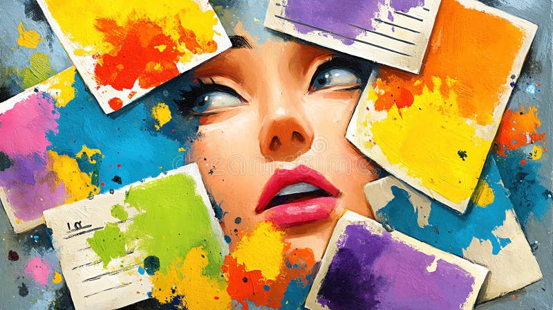 Mental Burnout Recovery Vibrant Pop Art Composition of Exploding To-do ...