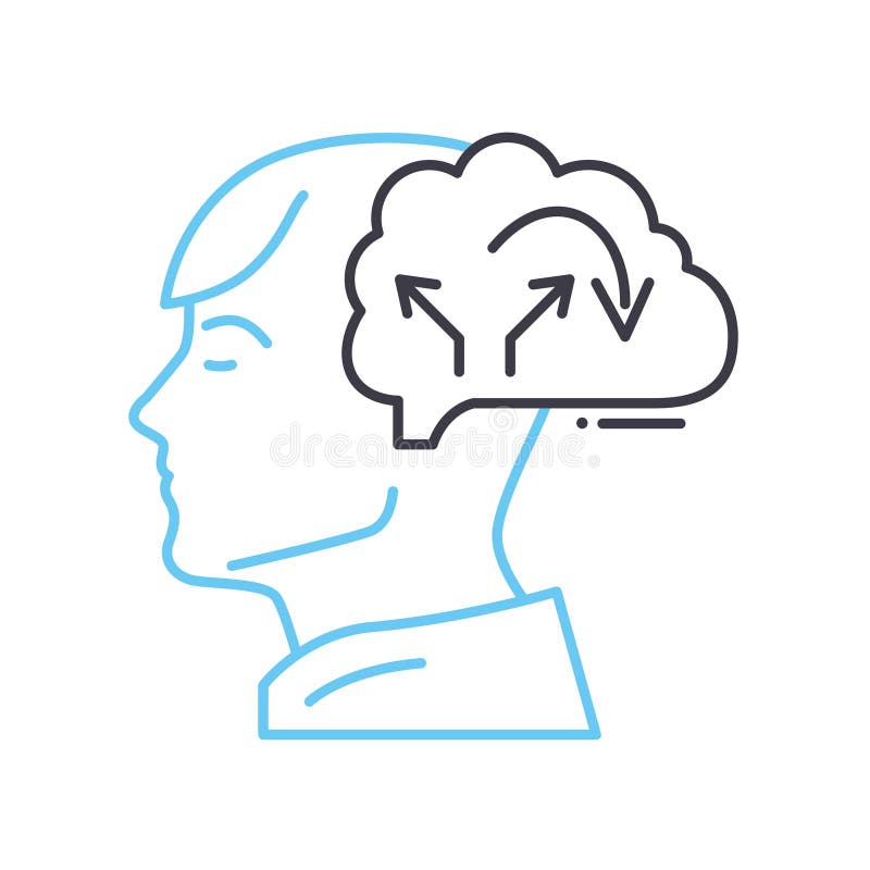 Mental Change Line Icon, Outline Symbol, Vector Illustration, Concept Sign Stock Vector ...