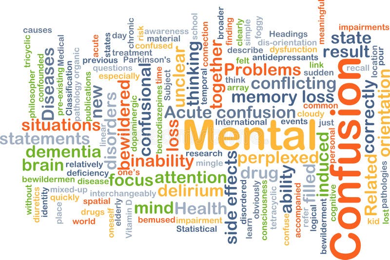 Mental Confusion Background Concept Stock Illustration - Illustration ...
