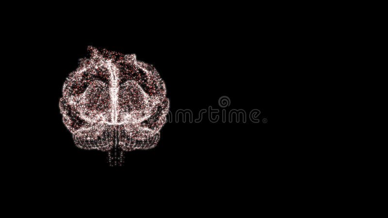 Stressed Brain of Abstract Particles Exploding in Darkness. Stock ...