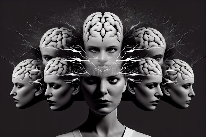 Multiple Personality Brain Stock Illustrations – 105 Multiple ...