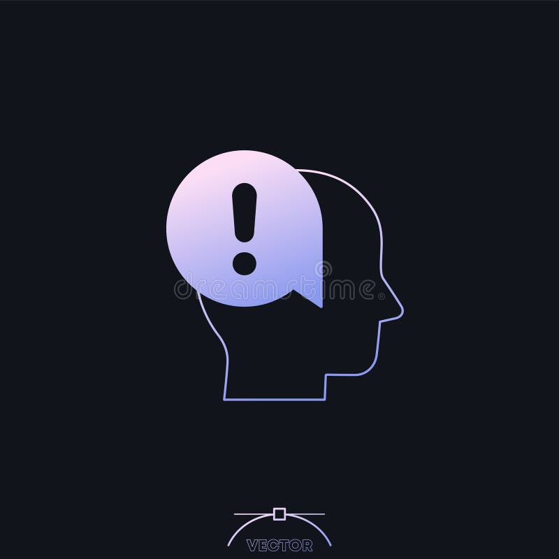 Mental Disorder Vector Icon with a Gradient Stock Vector - Illustration ...