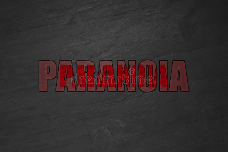 Mental Disorder. Words Paranoia on Black Stone Background Stock Photo ...