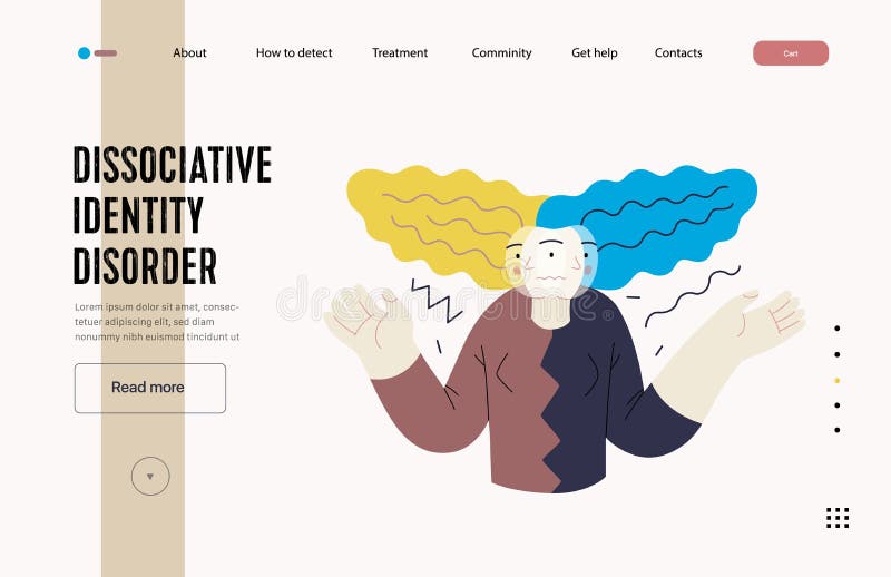 Mental Disorders Vector Web Template Stock Vector - Illustration of ...