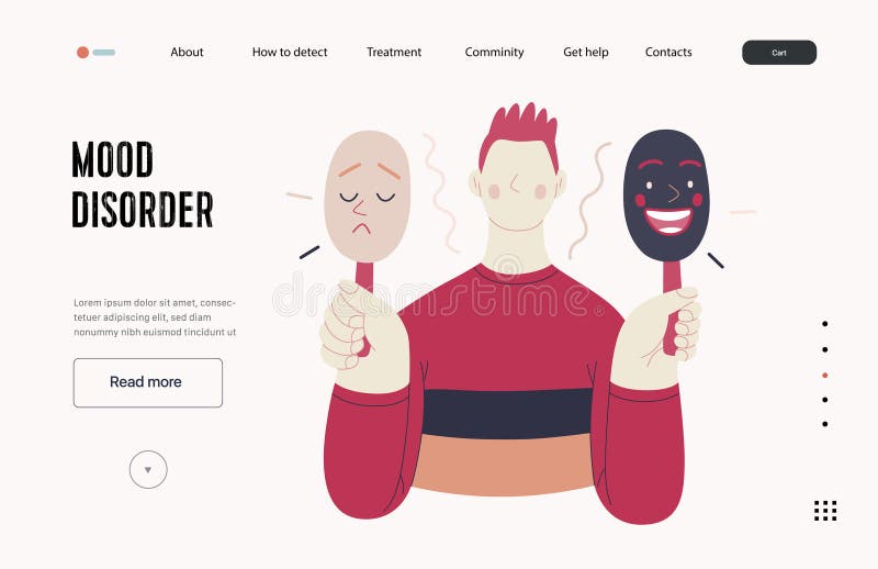 Mental Disorders Vector Web Template Stock Vector - Illustration of ...