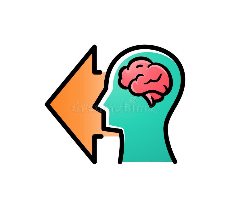 Mental Forward Thinking Future Brain Icon Logo Stock Illustration ...
