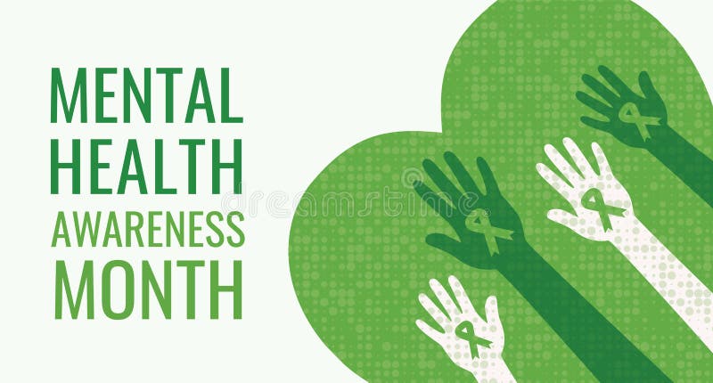 Mental Health Awareness Month Vector Web Banner For Social Media