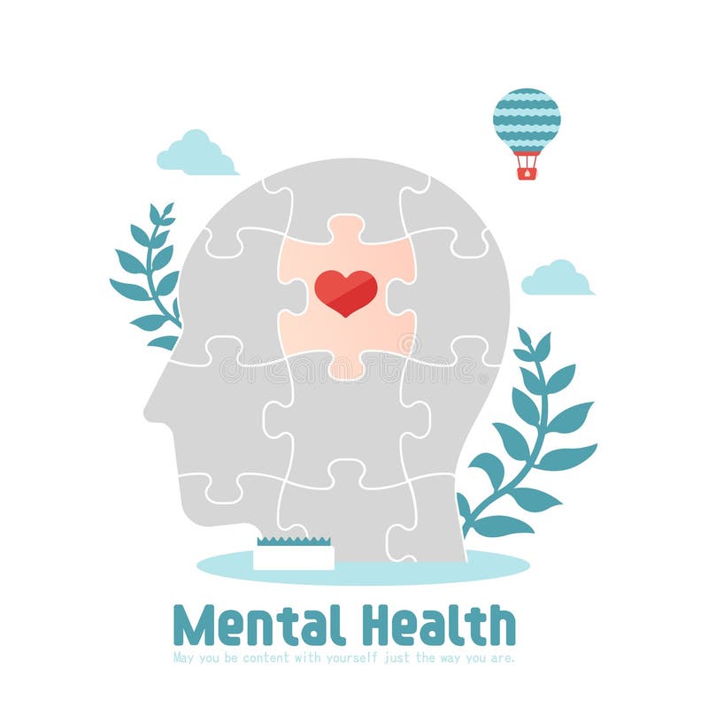 Mental Health Concept Flat Vector Illustration Stock Vector ...