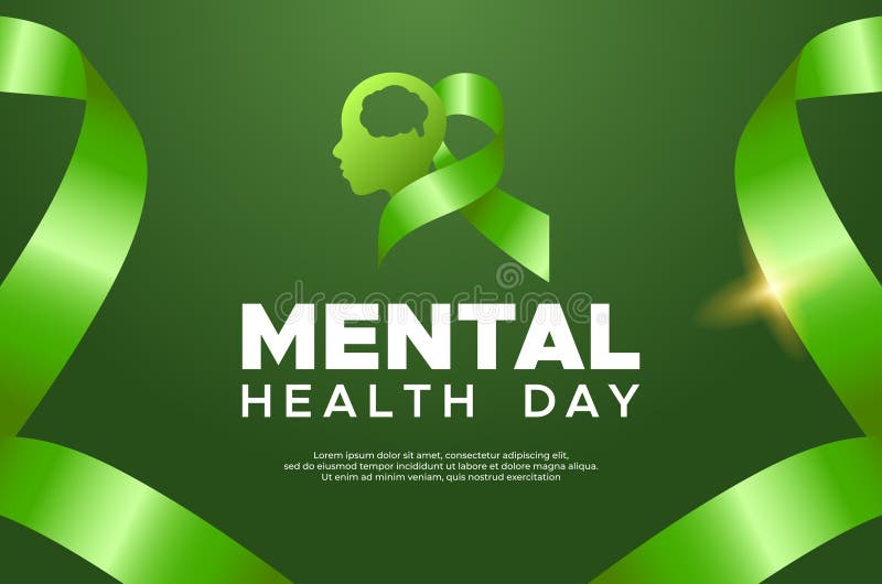 Mental Health Day Banner Vector Design Stock Illustration ...