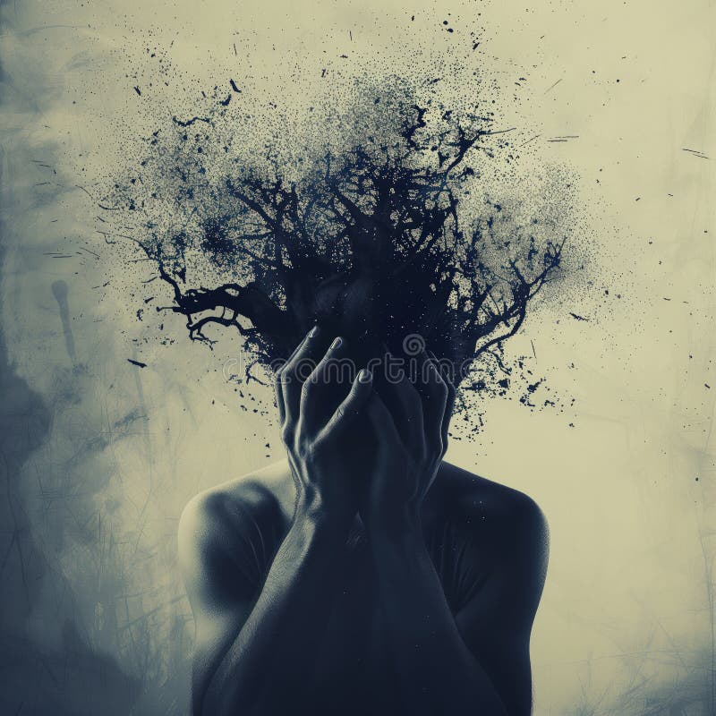 Mental Health - Depression, Loneliness Stock Illustration ...