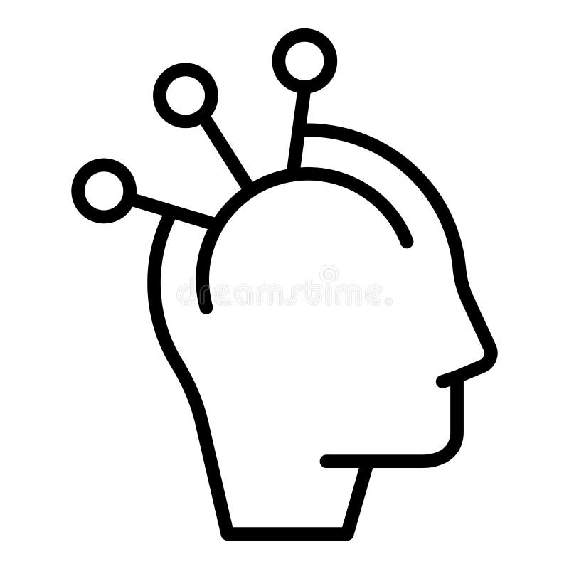 Mental Health Icon Outline Vector. Mind Positive Stock Vector ...