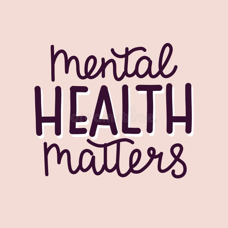 Mental Health Lettering, Poster or Card Template. Hand Drawn Vector ... Mental Health Lettering, Poster or Card Template. Hand Drawn Vector ...