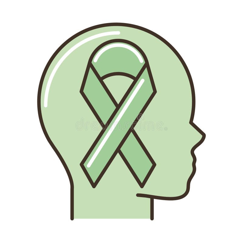 Mental health ribbon stock vector. Illustration of isolated - 228410599