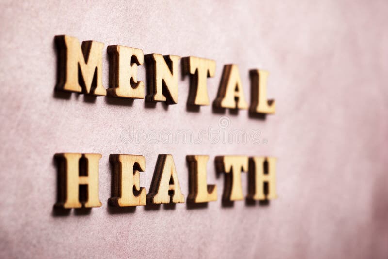 Mental health text stock photo. Image of depression - 180180382