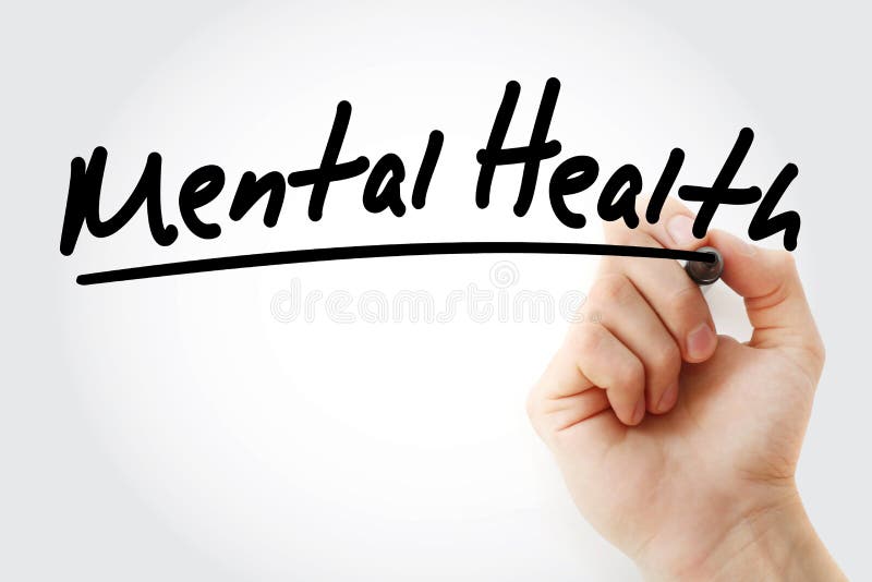 Mental Health Text with Marker Stock Image - Image of help, blank ...