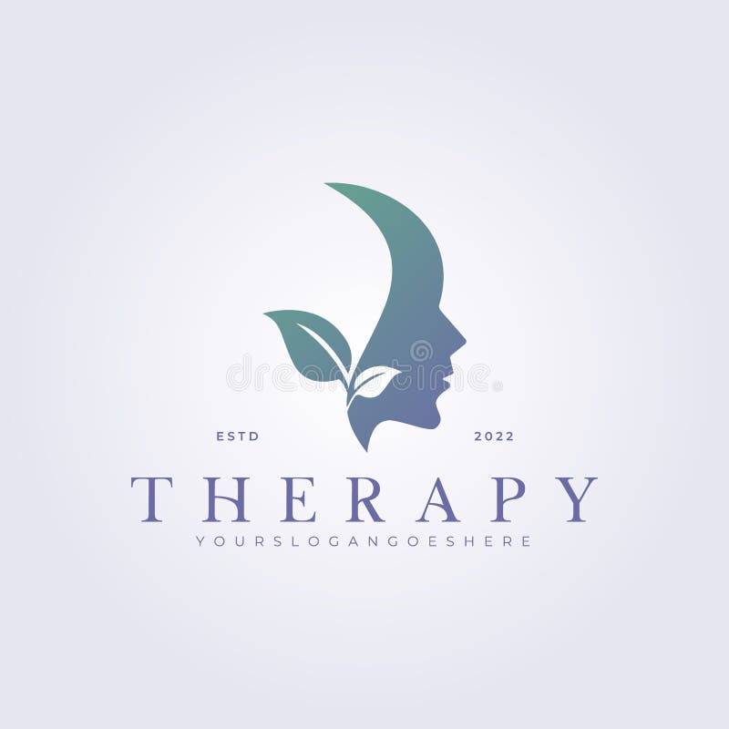 Mental Health Therapy Mind Help Logo Vector Illustration Design Stock ...