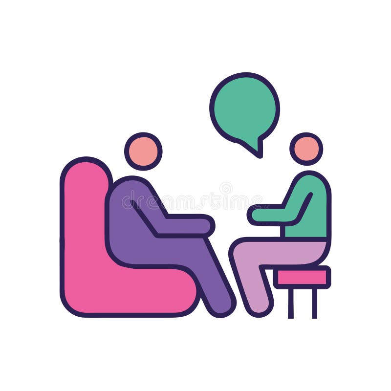 Mental Health Therapy Session Icon Stock Vector - Illustration of ...