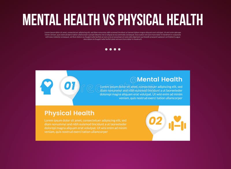 Mental Health Vs Physical Health Infographic for Comparison Data with ...