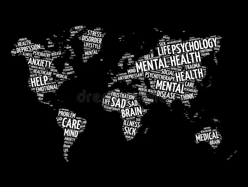 Mental Health Word Brain Shape Stock Illustrations – 90 Mental Health ...