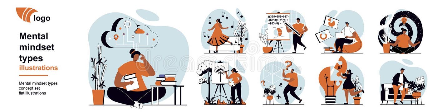 Mindset Flat Graphic Stock Illustrations – 1,323 Mindset Flat Graphic ...