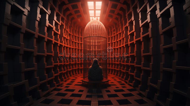 Mental prison illustration stock illustration. Illustration of ...